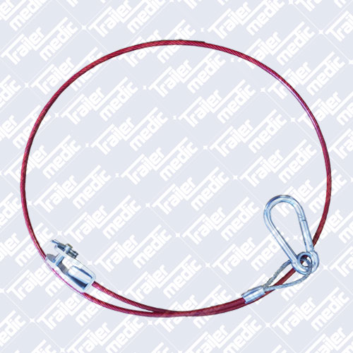 Red Breakaway Cable 1m x 3mm (Clevis End) - Trailer Medic